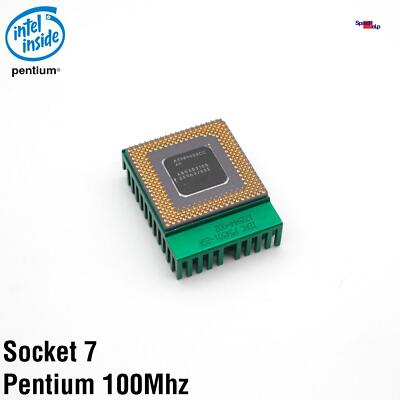 Cpu Intel Pentium 100mhz Sx963/P54c/P54cs Processor Socket 7 Heatsink ...