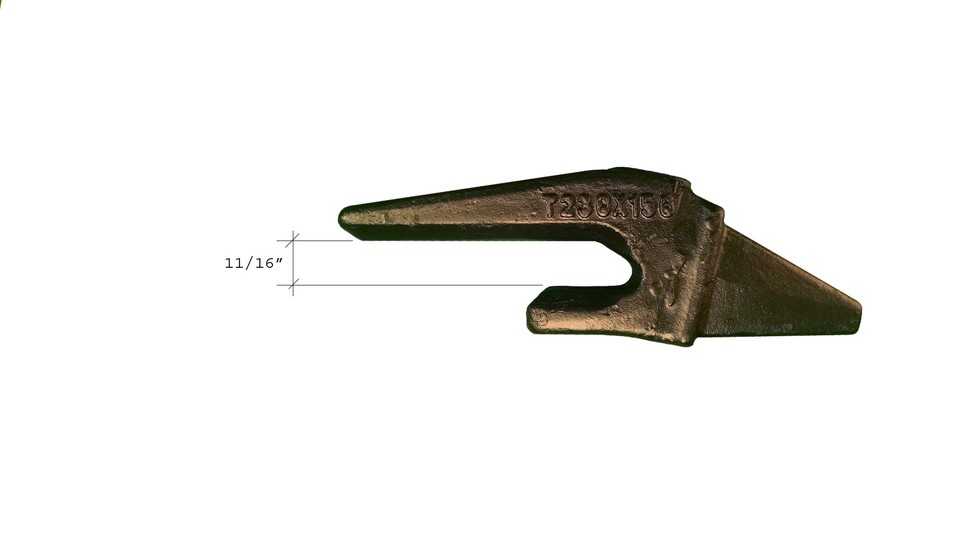 3 Mini Excavator Bucket Teeth, Weld-on Shanks, & Pins - X156TL ...