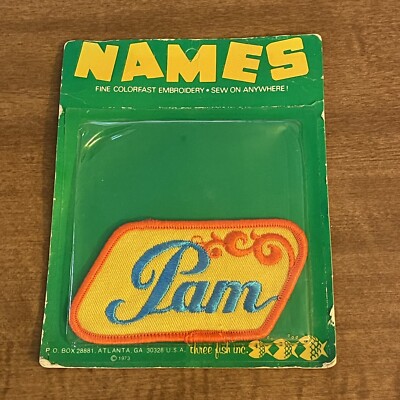 VTG 70s PAM Names Sew-On Colorfast Embroidered Patch Three-Fish NOS Un ...