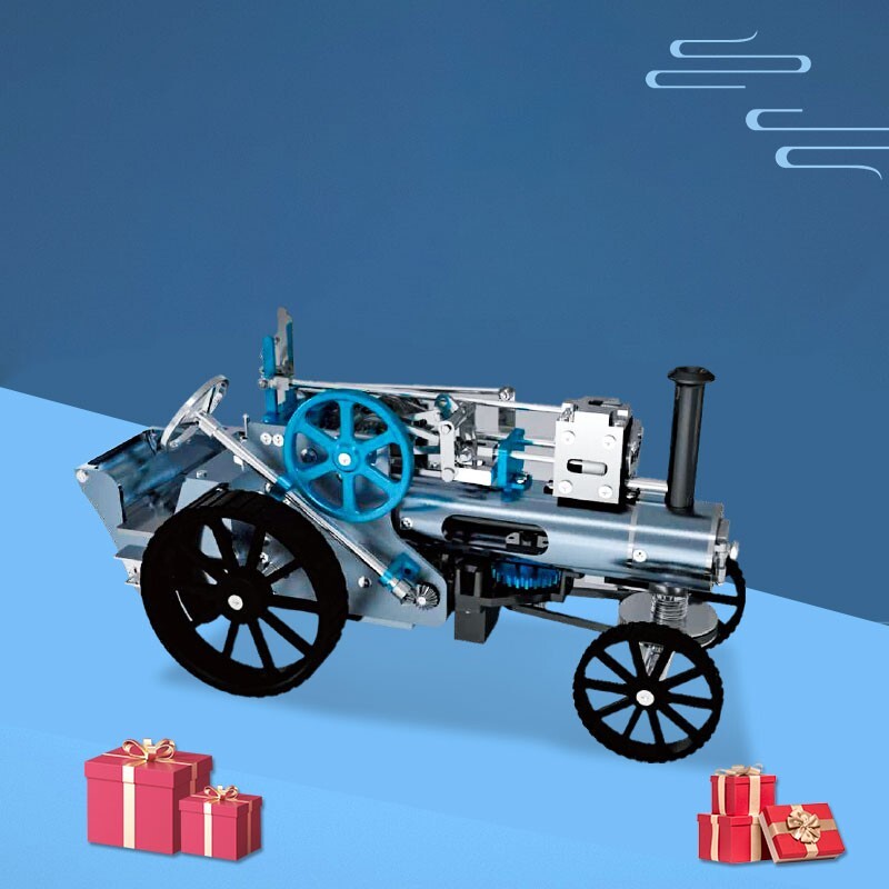 DM34 Steam Car Model Steam Engine Car Kit Automobile Unassembled Toy ...
