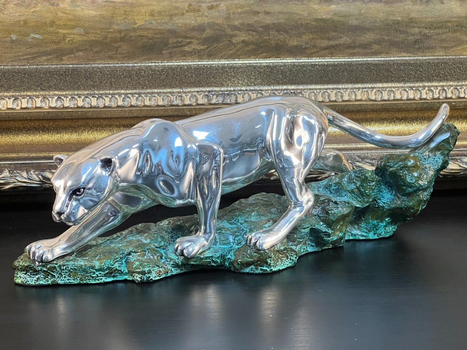 L'Argenta Silver Plated 16"" Panther Sculpture LE 384/500 | eBay