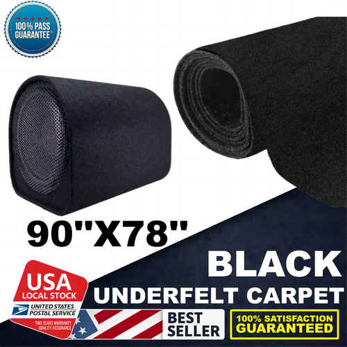 1X High-quality Speaker Box Fabric Felt Underfelt Carpet 2.3M×2M Black ...