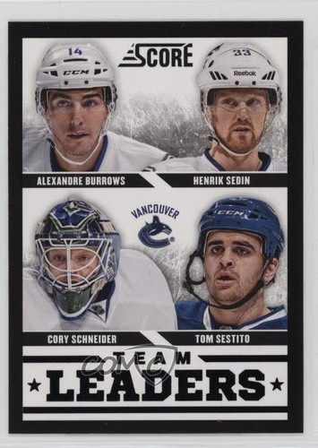 2013-14 Score - Team Leaders Black #578 Henrik Sedin, Cory Schneider ...
