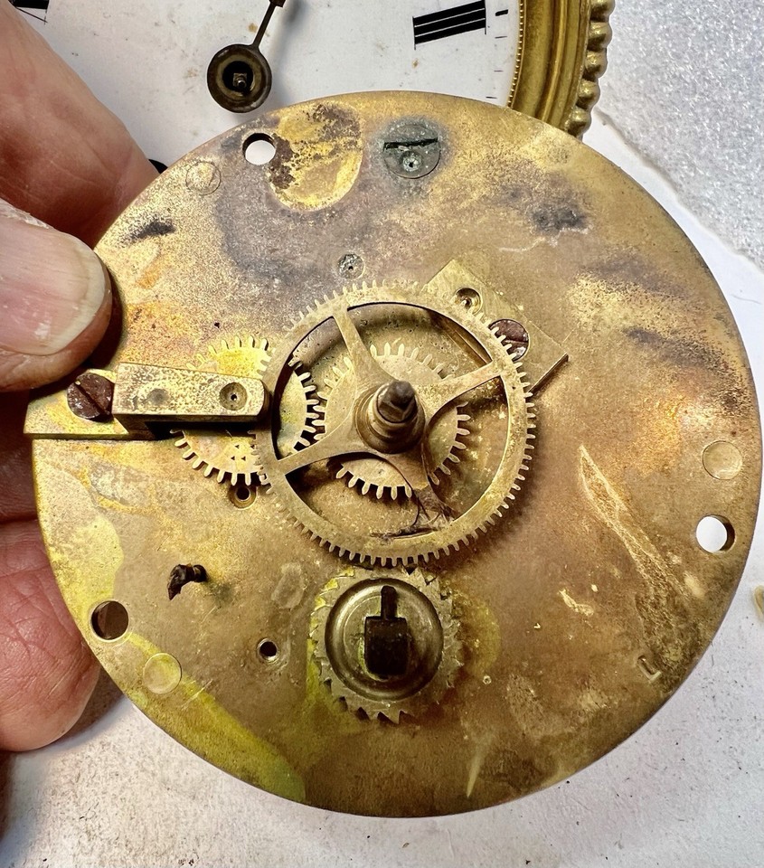 7 antique french clock movements and parts lot | eBay