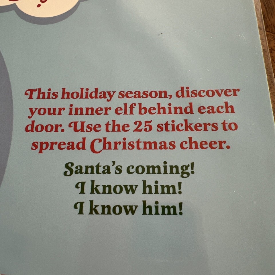 Buddy Elf Advent Calendar BRAND NEW Sticker Countdown SHIPS FREE | eBay
