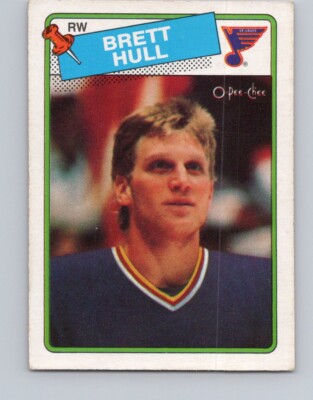 VINTAGE HOCKEY CARD OPC 1988 ST-LOUIS BLUES BRETT HULL ROOKIE CARD NO87 ...
