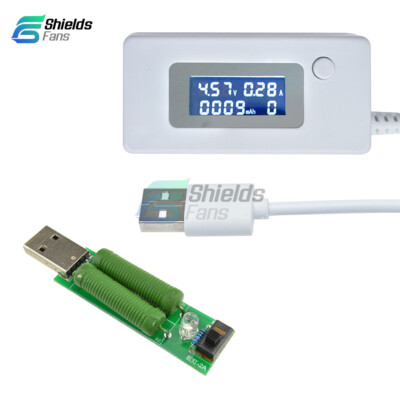 USB Load Resistors Mobile Power Module /LCD USB Voltage Current Tester ...