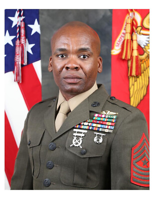 United States Marine Sergeant Terrence C. Whitcomb 8x10 Photo On 8.5" x ...