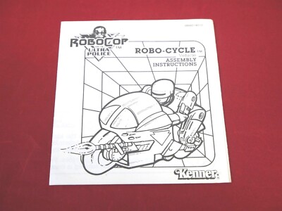Robocop Vehicle ROBO-CYCLE BLUEPRINTS Instructions Insert Kenner ...