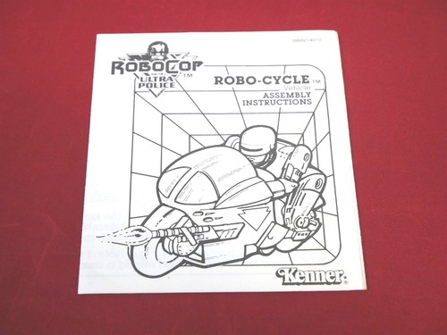 Robocop Vehicle ROBO-CYCLE BLUEPRINTS Instructions Insert Kenner ...