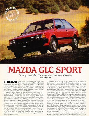 1981 Mazda GLC Sport Original Car Review Print Article J464 | eBay