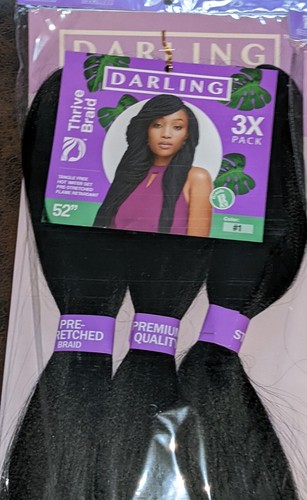 2 Lot Darling Pre-Stretched Thrive Braid 3X Pack, #1 52" | eBay