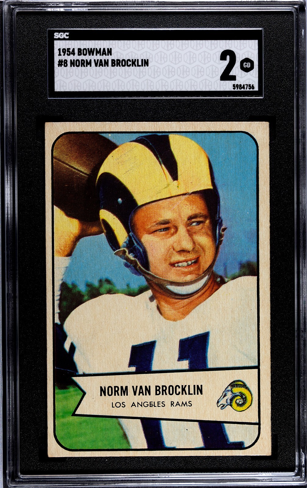 1954 Bowman - #8 Norm Van Brocklin for sale online | eBay