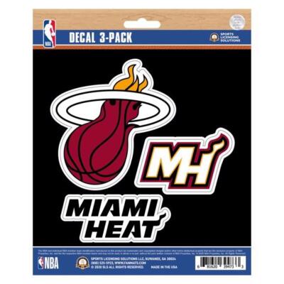Miami Heat Decal Die Cut Team 3 Pack [NEW] NBA Car Truck Auto Sticker ...
