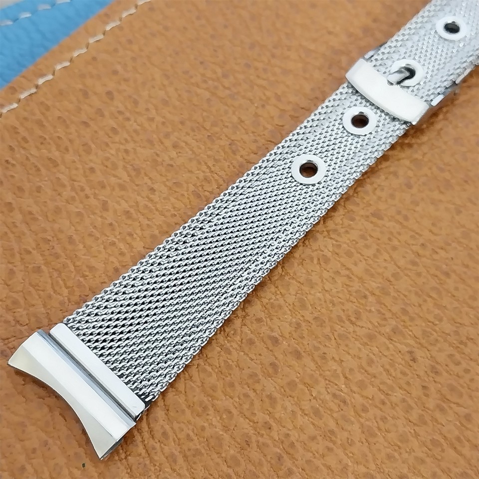 1950s USA Stainless Steel Mesh New Old Vintage Watch Band Forstner 19mm ...