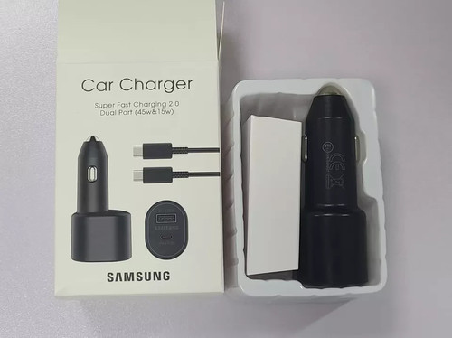 Samsung 45W 2Ports Super Fast Charging Dual Car Charger 5A TYPE-C Cable ...