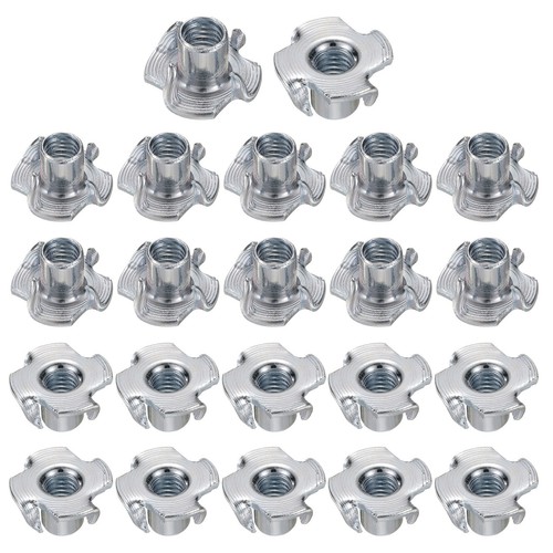 M6x10mm T-Nuts 4 Pronged 0.69" x 0.39" Tee Nut Carbon Steel Fully ...