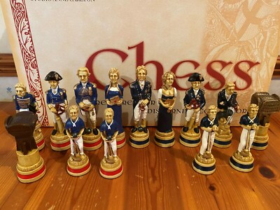 Ltd Edition Hand Painted Naval Chess Set Battle of Trafalgar Chess ...