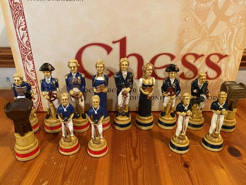 Ltd Edition Hand Painted Naval Chess Set Battle of Trafalgar Chess ...