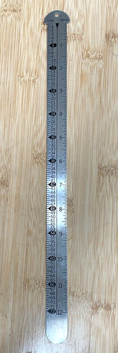 Drafting 12 inch Stainless Steel Ruler, with Metric, Agate, Picas ...