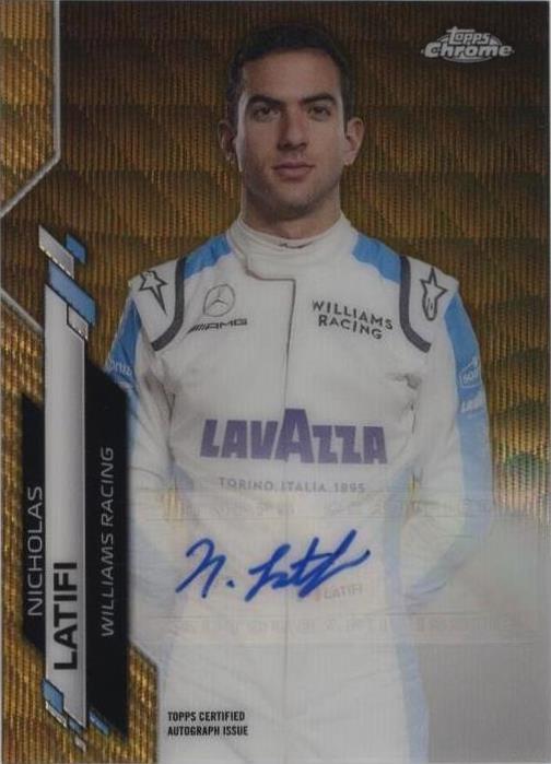 2020 Topps Chrome Formula 1 - Autographs Nicholas Latifi #F1A-NL Gold ...
