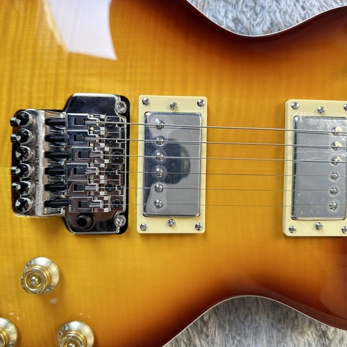 New Chibson CS Flamed Maple Electric Guitar Floyed Rose In stock Chrome ...