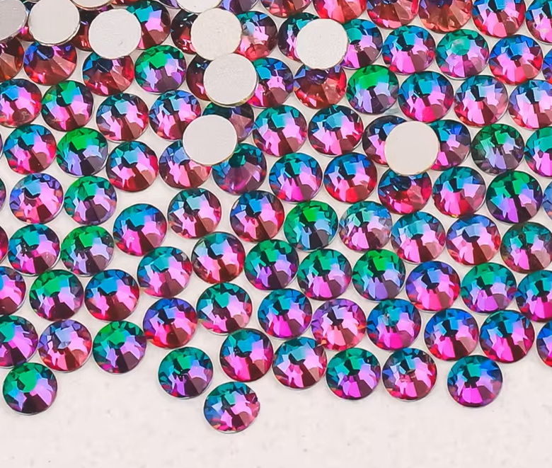 1440p Glass Crystal Flatback NO-Hotfix Rhinestones SS4- SS30 34 colors ...