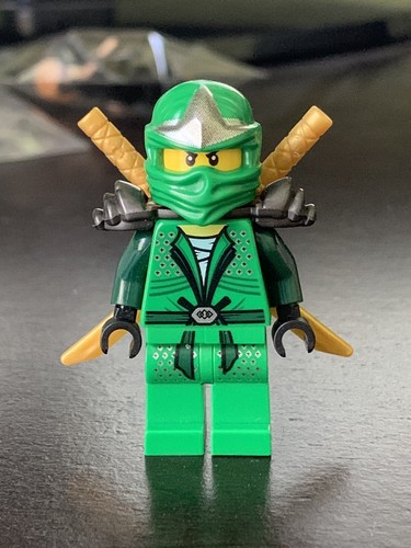Lego Ninjago Minifigure Green Ninja Lloyd ZX, With 2 Gold Swords. | eBay