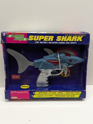 1995 SRM Electronic Super Shark Toy Gun Power Gear In Box | eBay