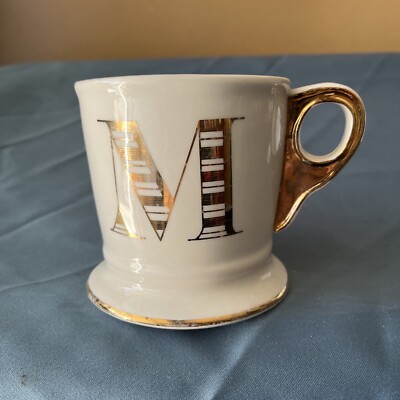 14 oz coffee mug / monogram letter M/ Fabrique En Chine | eBay