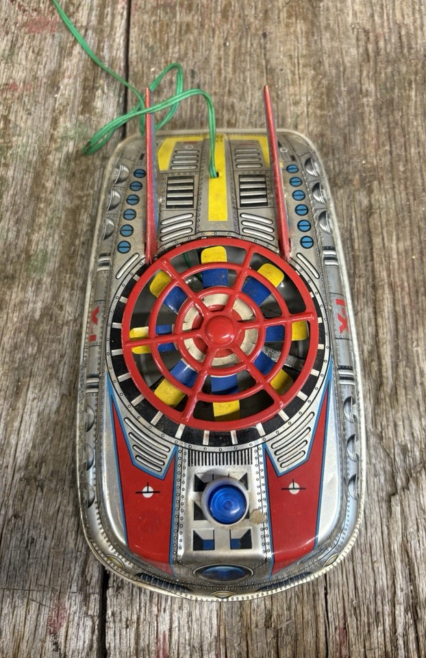 UBER Rare Vintage Battery Operated TPS Japan “Luna Hovercraft” Tin Toy ...