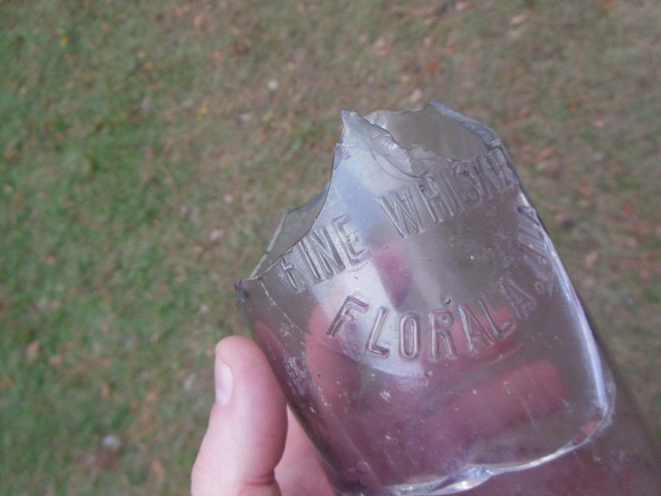 Rare Vintage Florala Alabama " FINE WHISKEY " Liquor Bottle 1 Quart ...