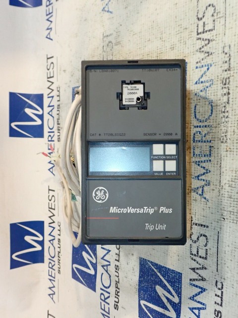GE Micro Versa Trip Plus TT20LSIGZ2 2000 amp Trip Unit TR20B2000 Rating ...