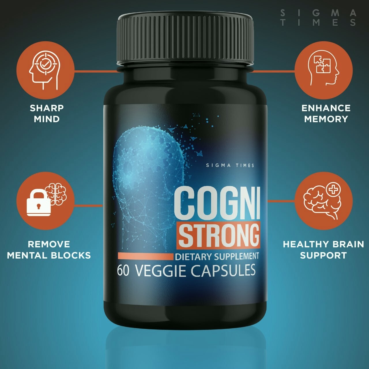 (2 Pack) Cogni Strong Brain Health Supplement, CogniStrong for Memory ...