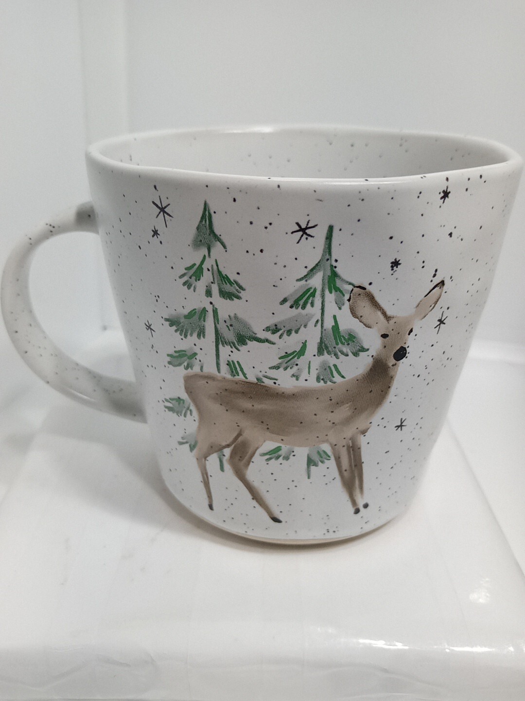 DEER IN THE FOREST COFFEE MUG. DEER SPOTTED MUG. FRIGHTENED DEER Deco ...
