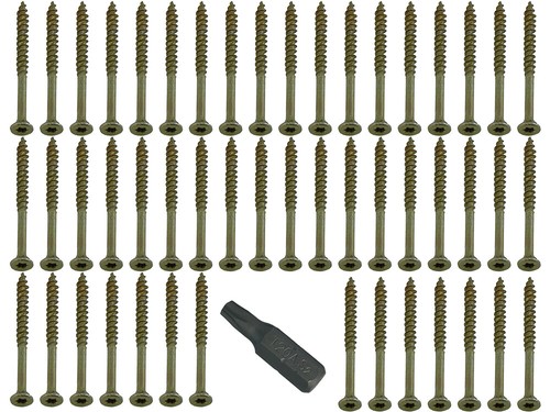 New 100 X Torx - Fast Csk Easy Torx Head Woodscrews 3.5mm X 25mm + Free ...