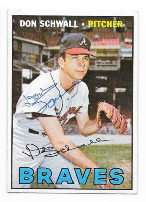DON SCHWALL 1967 TOPPS AUTOGRAPHED SIGNED # 267 ATLANTA BRAVES | eBay