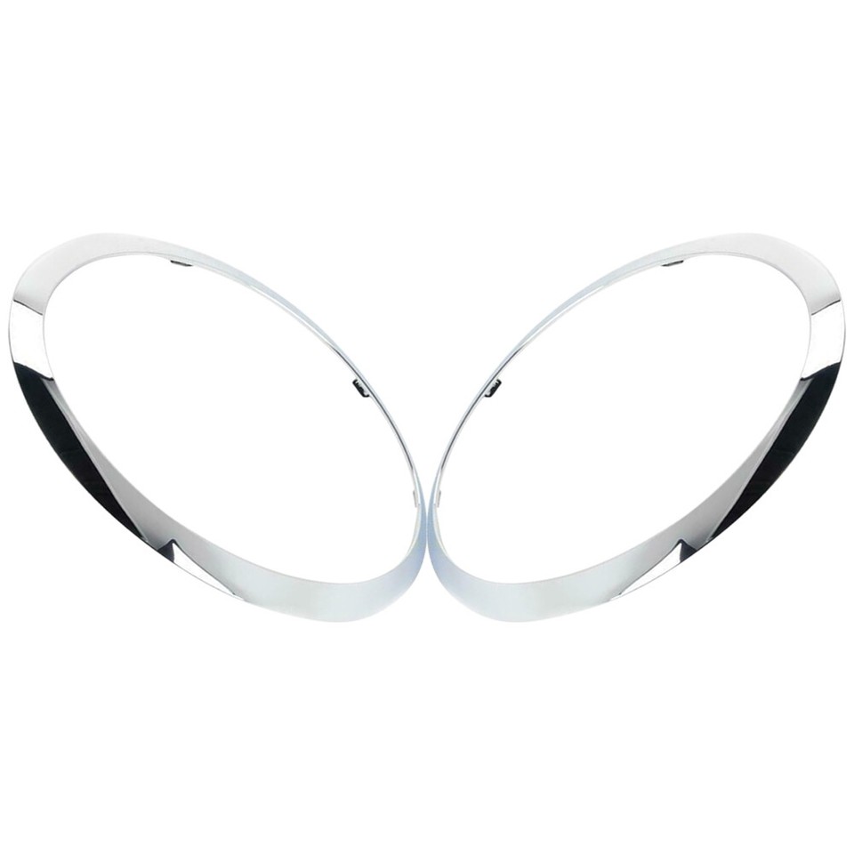 Left & Right For F55 F56 F57 MINI Cooper Headlight Trim Ring SetChrome ...