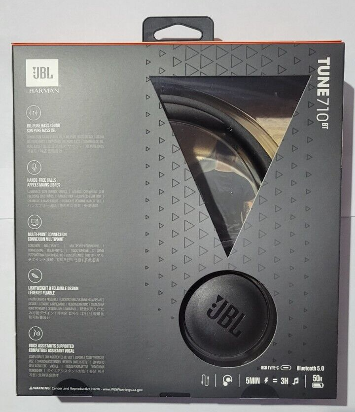 JBL Tune 710BT Pure Bass Wireless Headphones Black | eBay