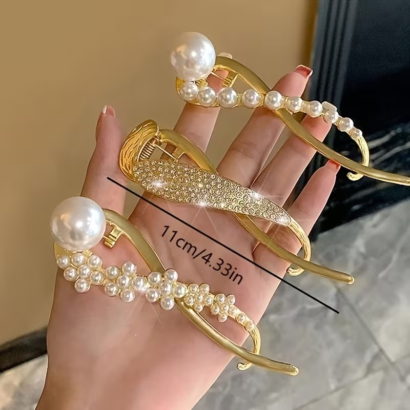 4pcs Elegant & Rhinestone Fish Tail Hair Clips. | eBay