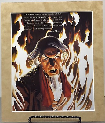 UNCLE SAM By ALEX ROSS Pro Suede Matted Print Kingdom Come DC Comics ...