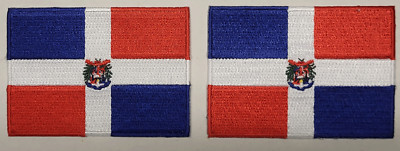DOMINICAN REPUBLIC FLAG PATCH embroidered iron-on (2) | eBay