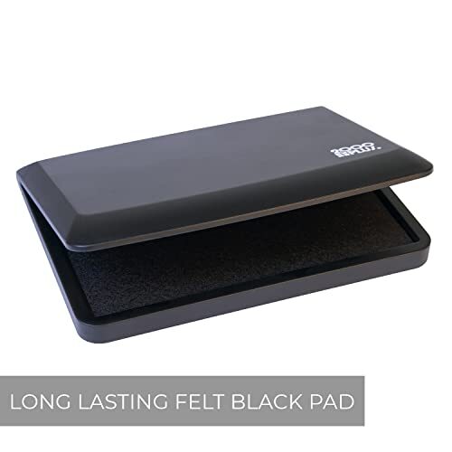 2000 PLUS Stamp Pad Felt Size No.1 2-3/4" x 4-1/4" Black Ink 090406 ...