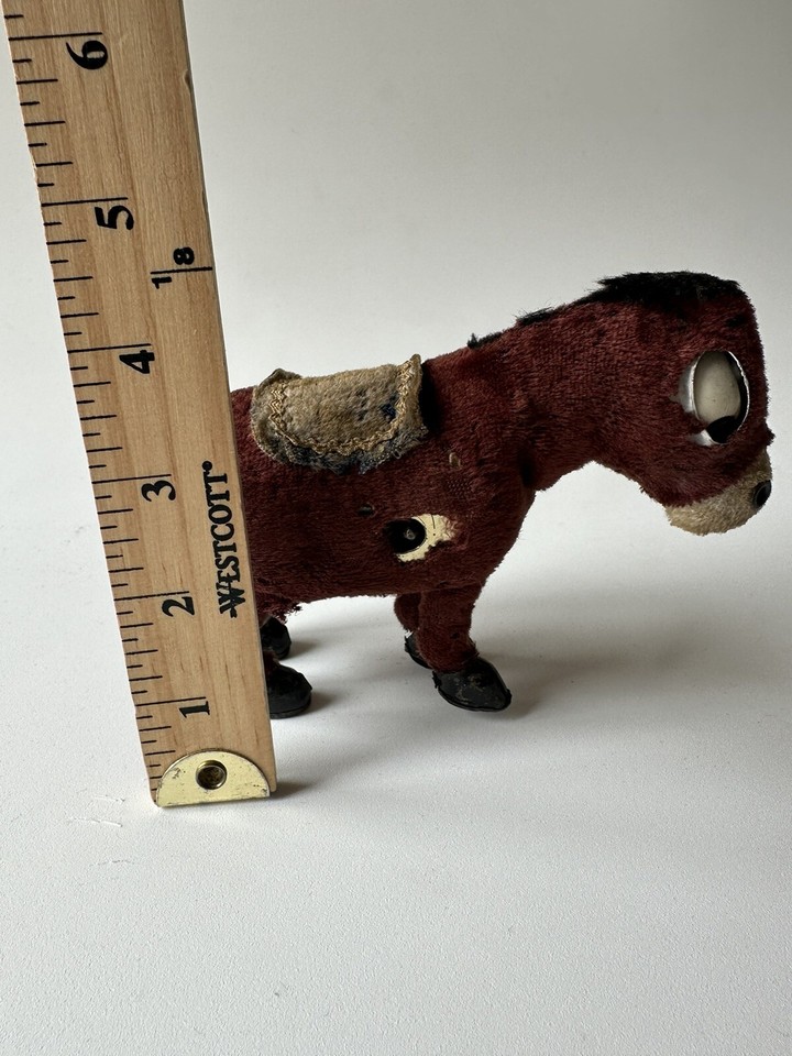 Vintage 1950's Wind-up Mechanical Winking Donkey Toy Figure Made in ...