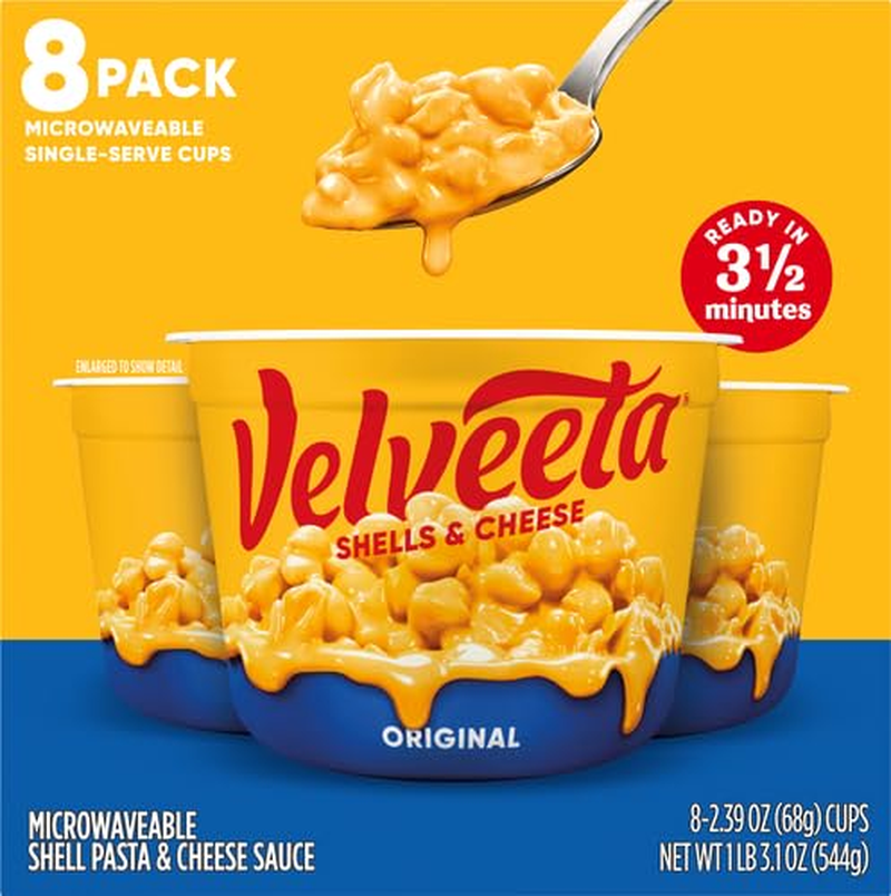 Velveeta Shells & Cheese Original Microwavable Macaroni and Cheese Cups ...