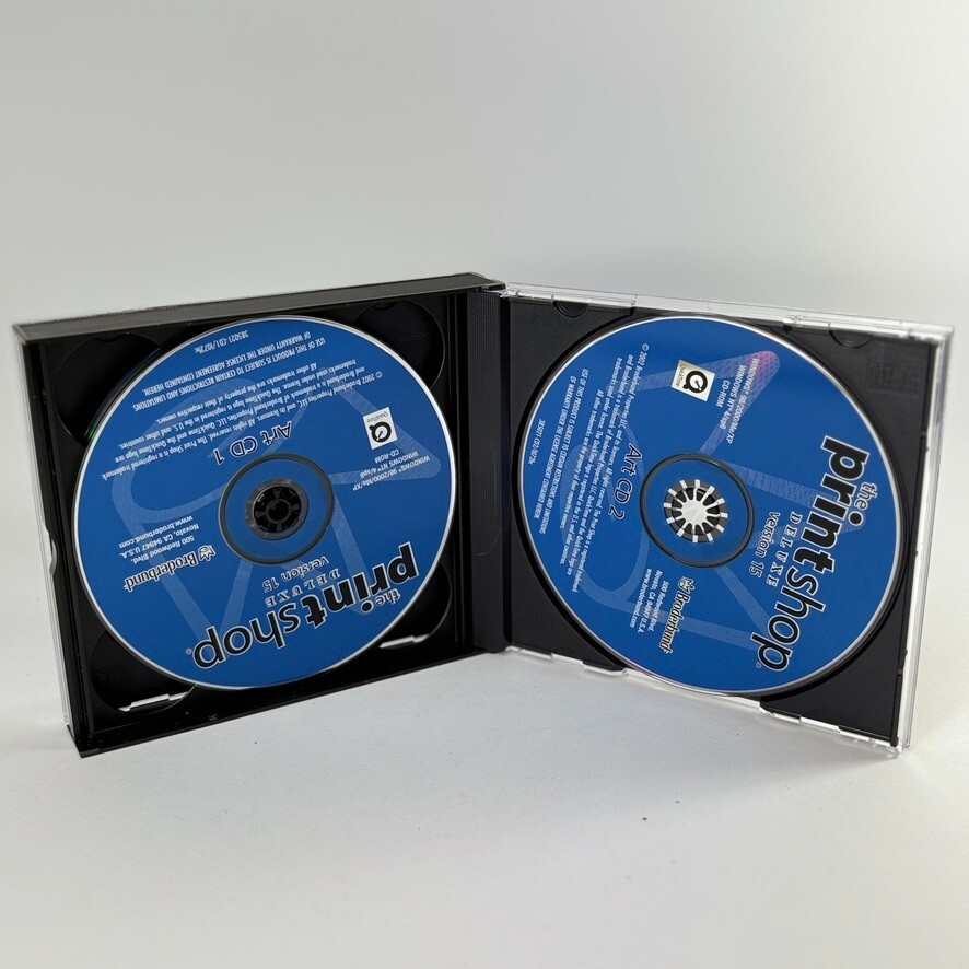 The Print Shop Deluxe Version 15 Broderbund Software 2002 4 CD *Ships ...