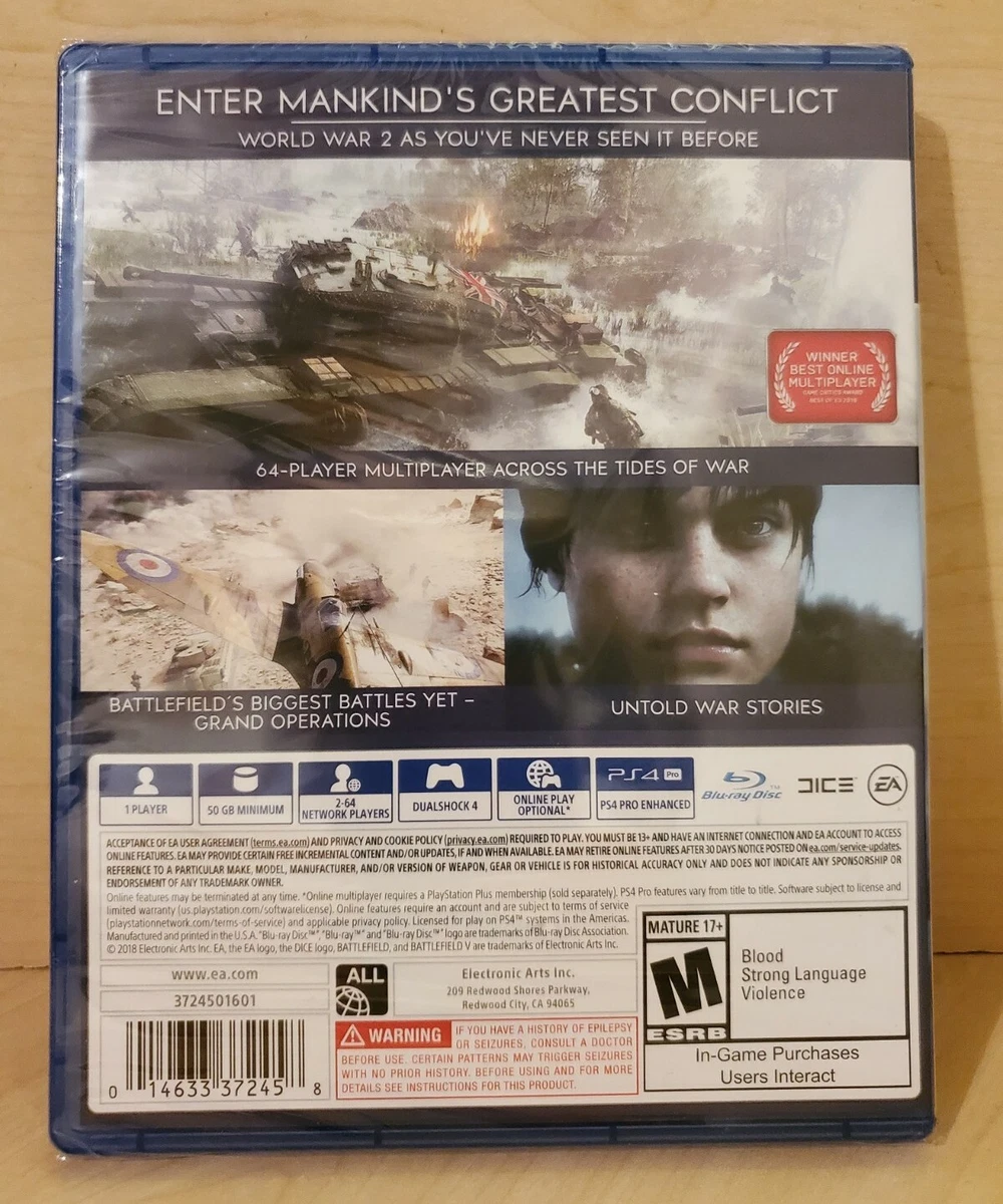 Battlefield 4 Ps4 Back Cover