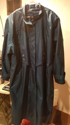 Maggie Lawrence Collection Womens Trench Coat 26/28 NWT Hunter Green | eBay