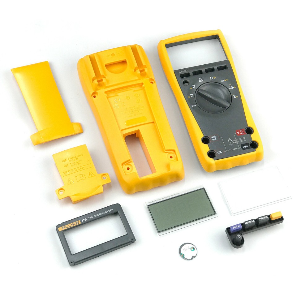 Fluke 175 177 179 Front/Top Back/Bottom Case LCD Mask Keypad Buttons ...
