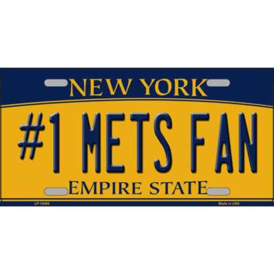 Number 1 Mets Fan Novelty Metal License Plate Tag Tag LP-13454 | eBay